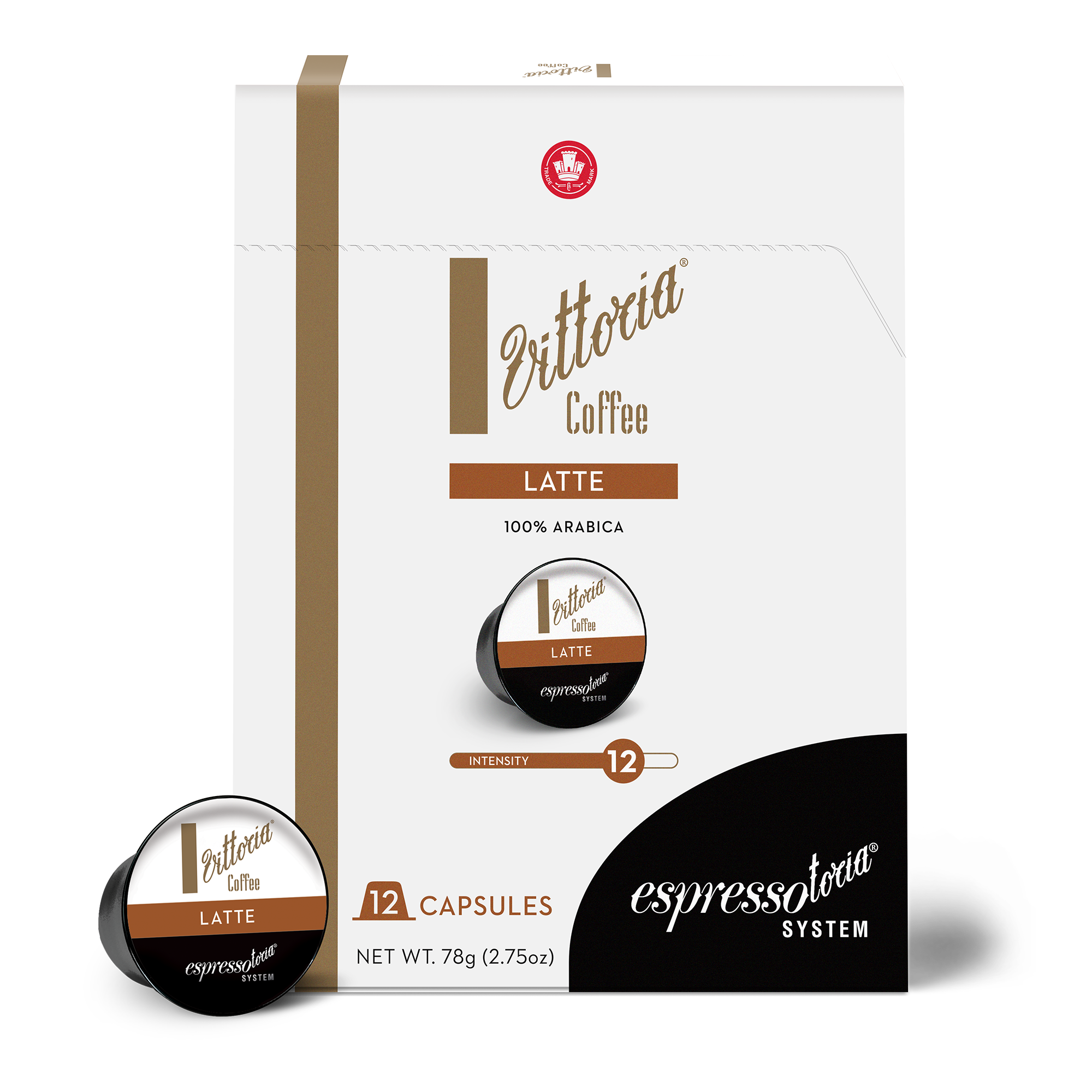 Vittoria Coffee Latte Coffee Capsules - Espressotoria® System